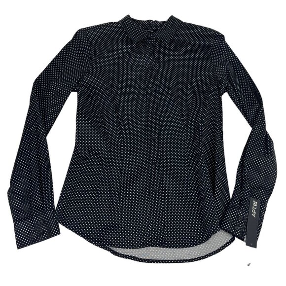 Apt. 9 | Tops | Nwt Apt 9 Dotted Stretch Button Up Shirt Womens Sz S ...